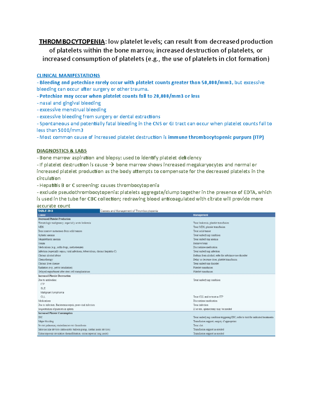 Thrombocytopenia concept map - THROMBOCYTOPENIA: low platelet levels ...