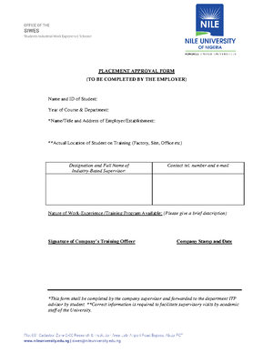 Siwes Report - sample - DEDICATION This is dedicated to God Almighty ...