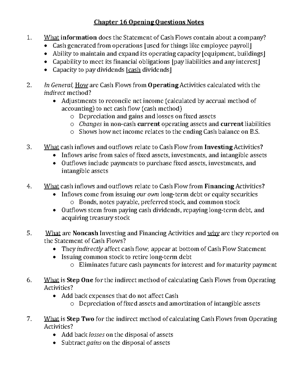 CH 16 Opening Questions Solutions - Chapter 1 6 Opening Questions Notes ...