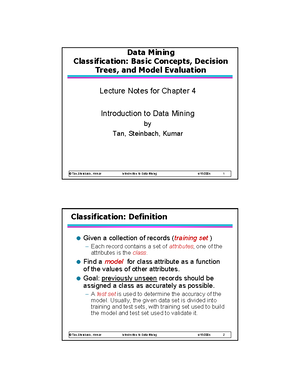 Chap3 data exploration - © Tan,Steinbach, Kumar Introduction to Data Mining 8/05/2005 1 Data ...