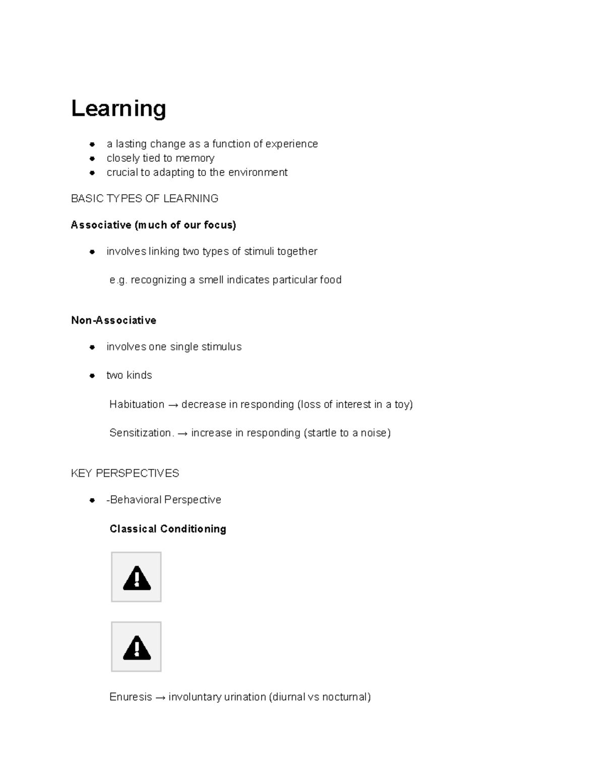 Learning Theory - Learning a lasting change as a function of ...