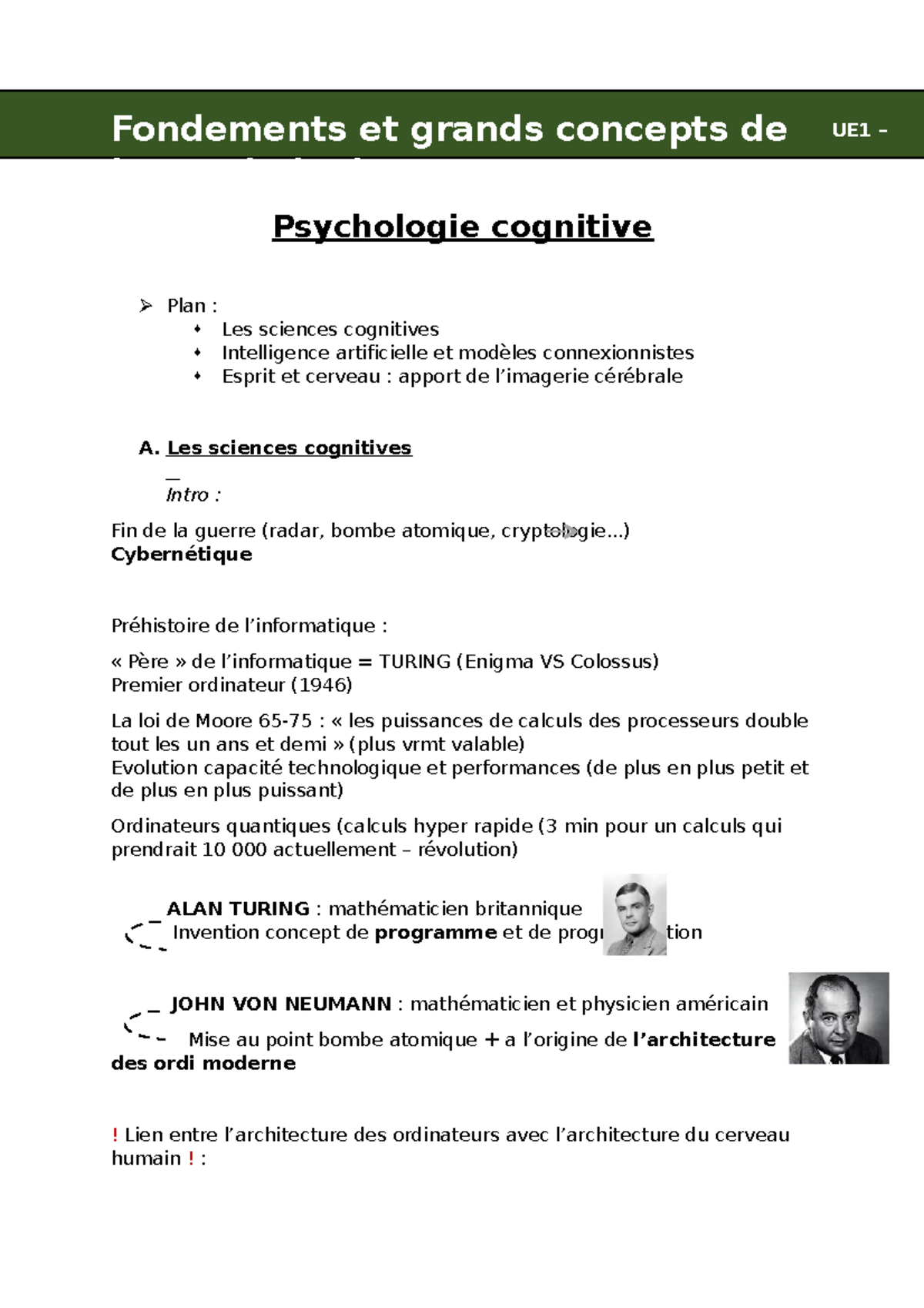 Fondements Grands concepts psy cognitif - Fondements et grands concepts ...