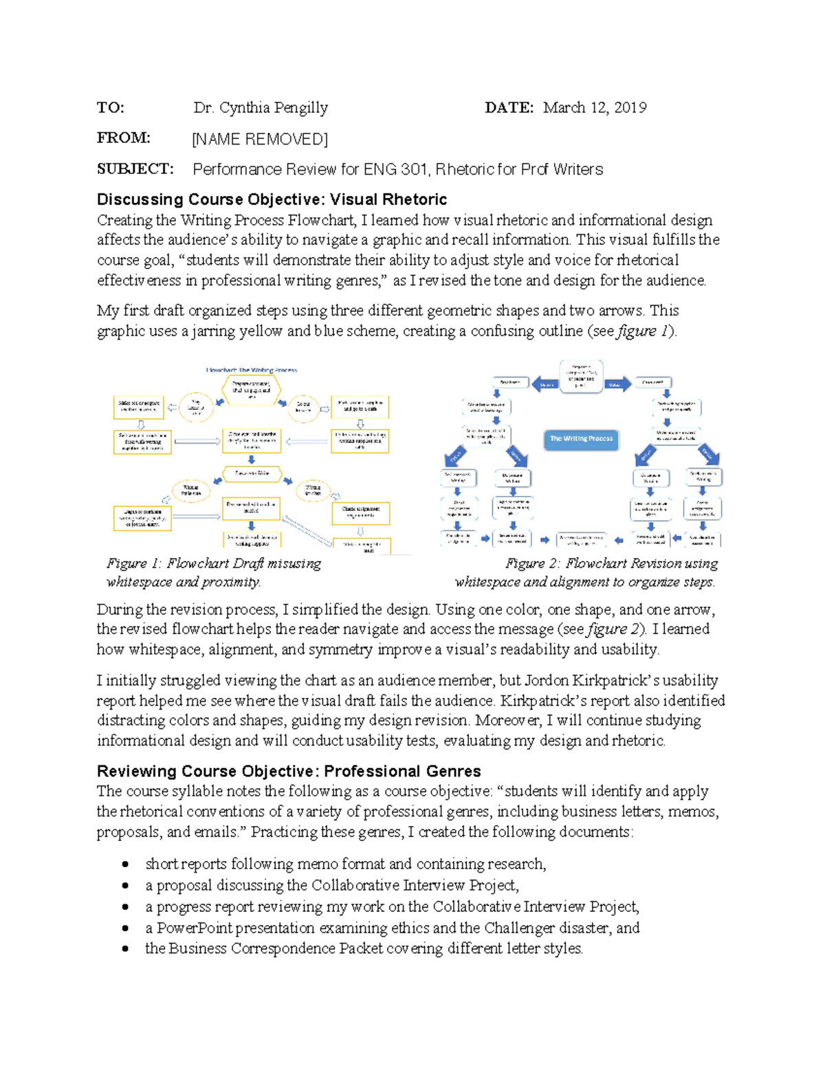 Performance Review Example 2 - TO: Dr. Cynthia Pengilly DATE: March 12 ...