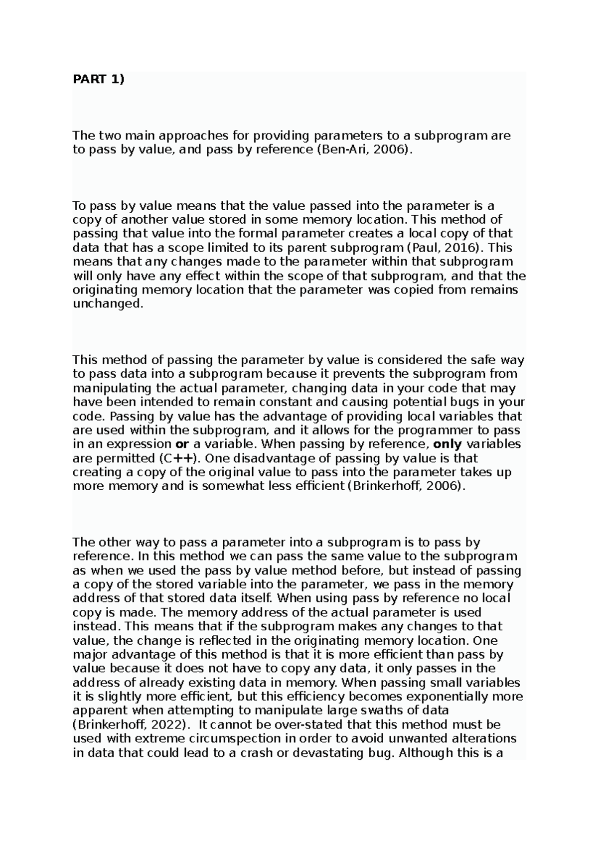 Discussion 4 1 solution - PART 1) The two main approaches for providing ...