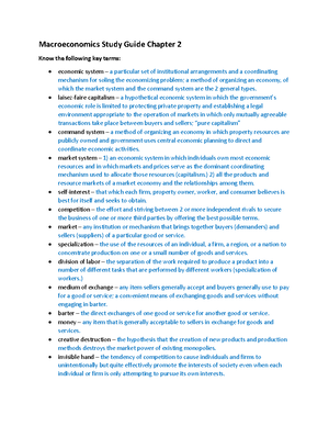Macroeconomics Study Guide Chapter 3 - Demand schedule – a table of ...