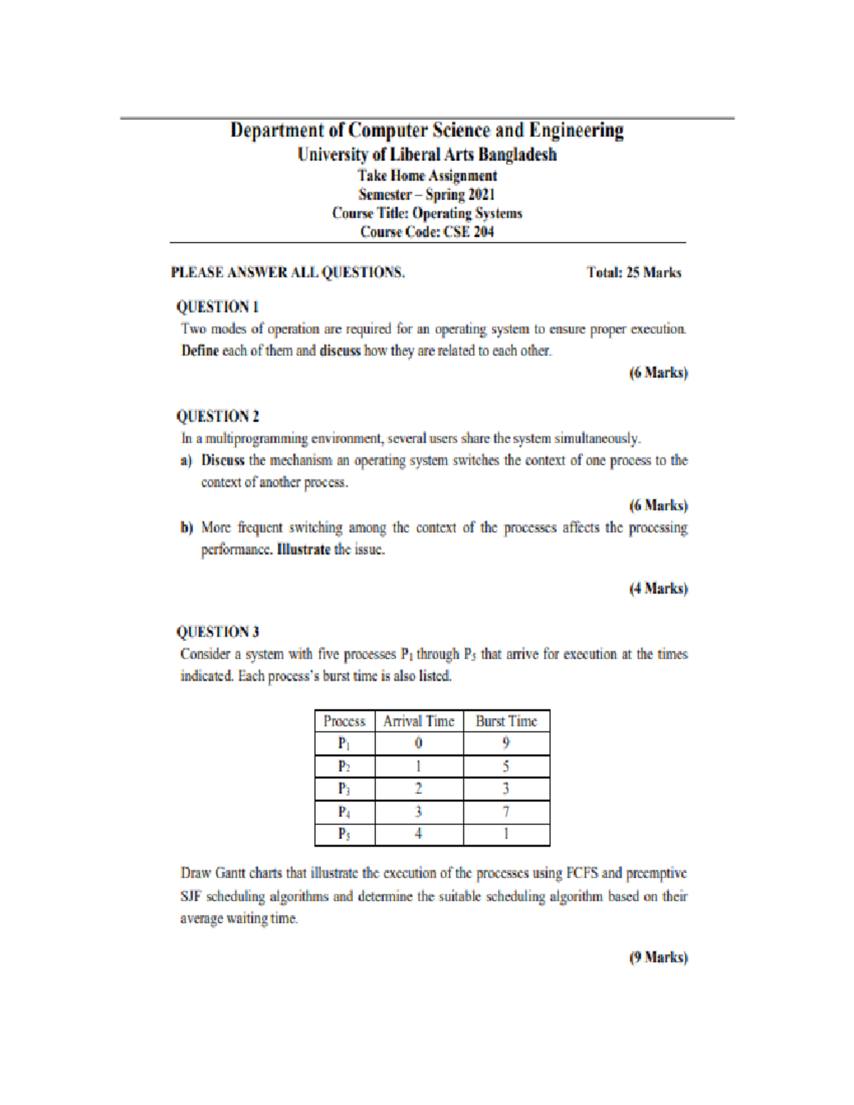 Mid Term Spring 21 - ... - Operating Systems - Studocu