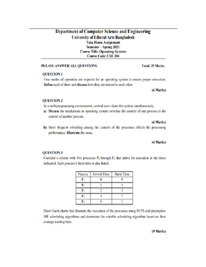 Final Spring 21 - ... - Operating Systems - Studocu