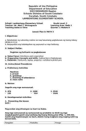 Cover page old - Bachelor of elementary education General education ...