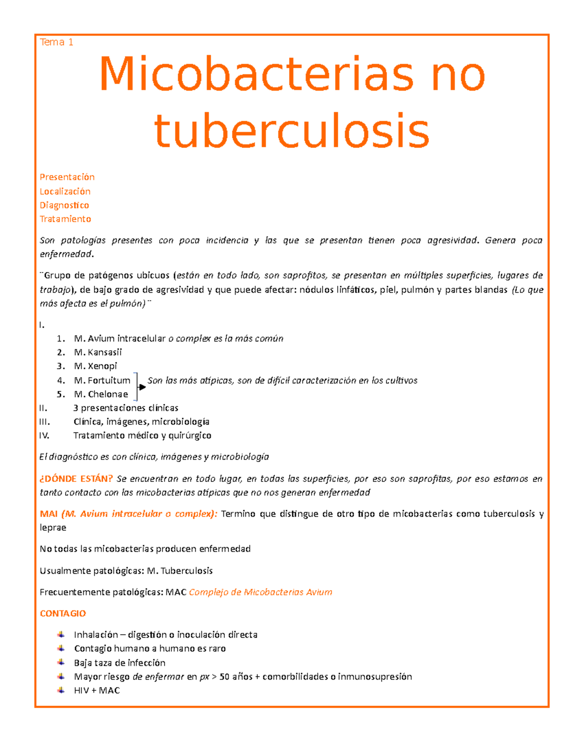 Tema 1 Micobact no tbc - Micobacterias no tuberculosis Presentación ...