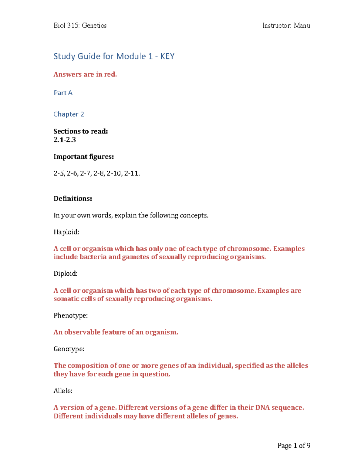 Module 1Study Guide-Part A-KEY - Study Guide for Module 1 - KEY Answers ...