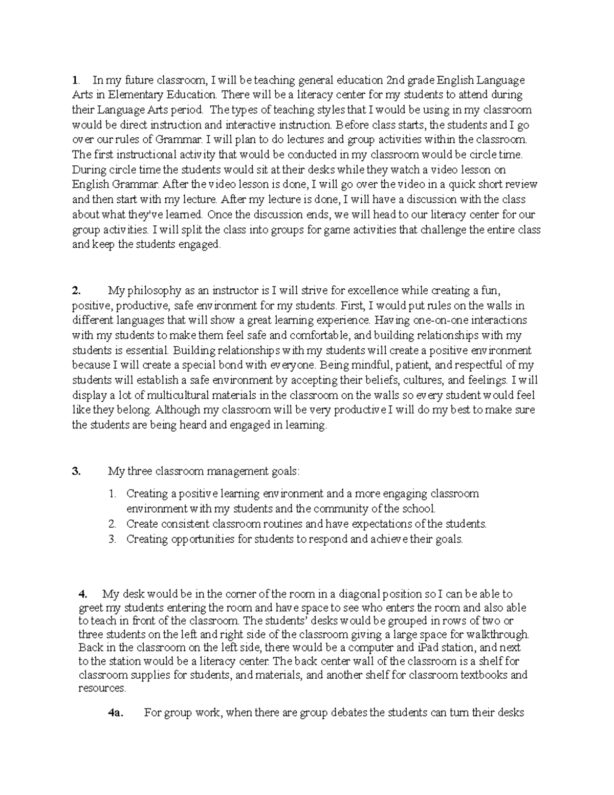 DKM3 Task 1 D095 - Edited Version - In my future classroom, I will be ...