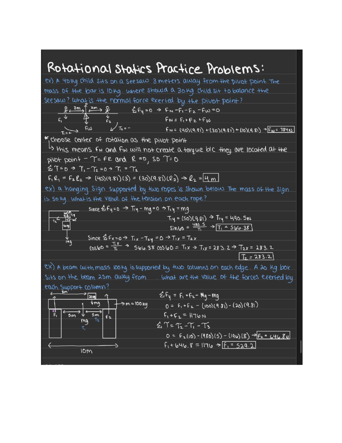 rotational statics - PHYS 211 - Studocu