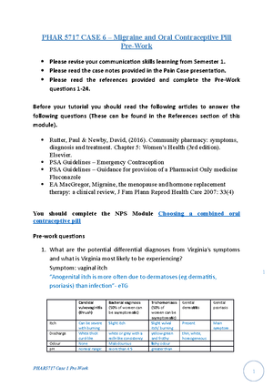 Neuro OSCE Role Play Case 1 Session 2 Doctor-Examiner Copy - PHAR3820 ...