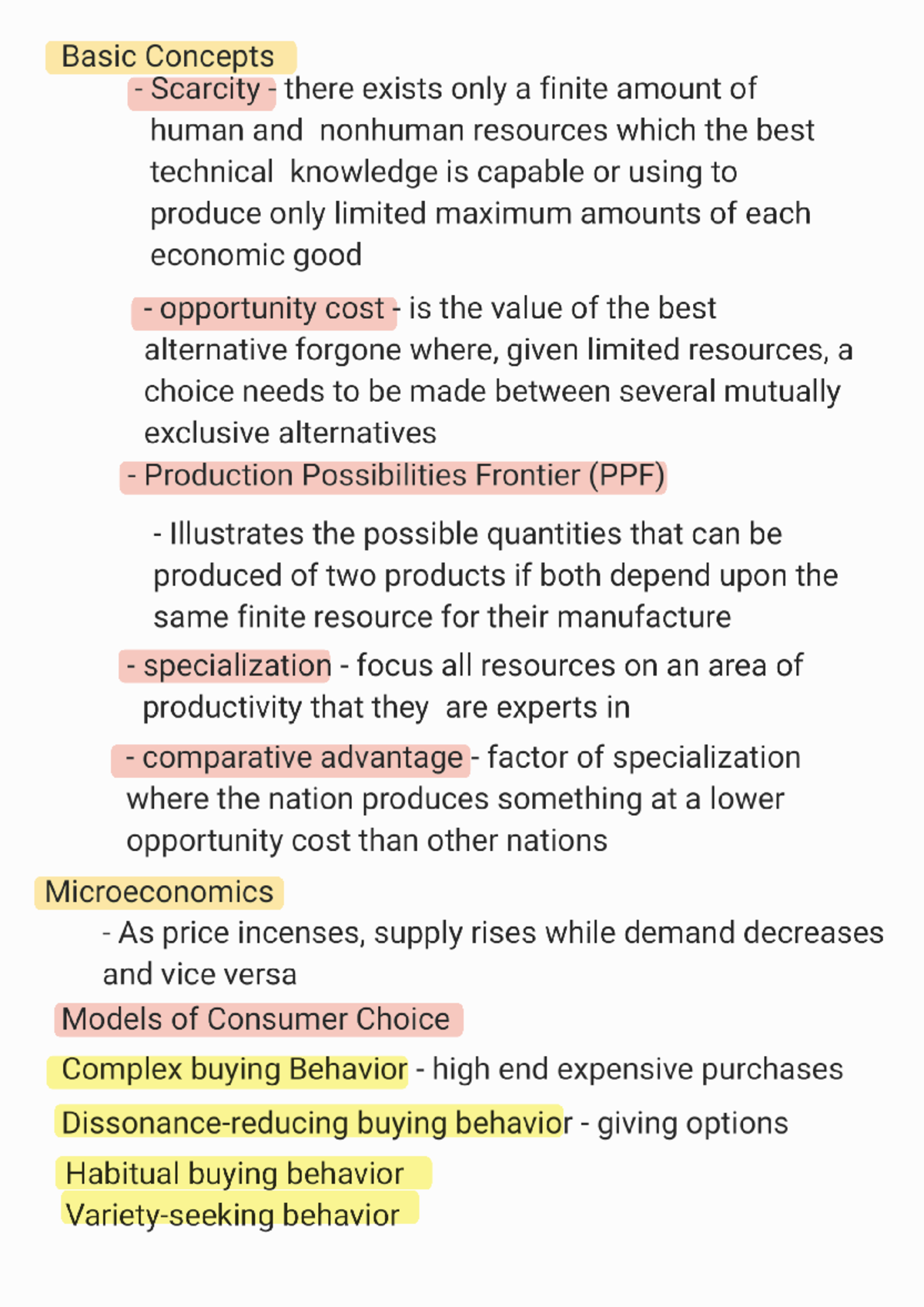 Economics - Basic Concepts Scarcity there exists only a finite amount ...
