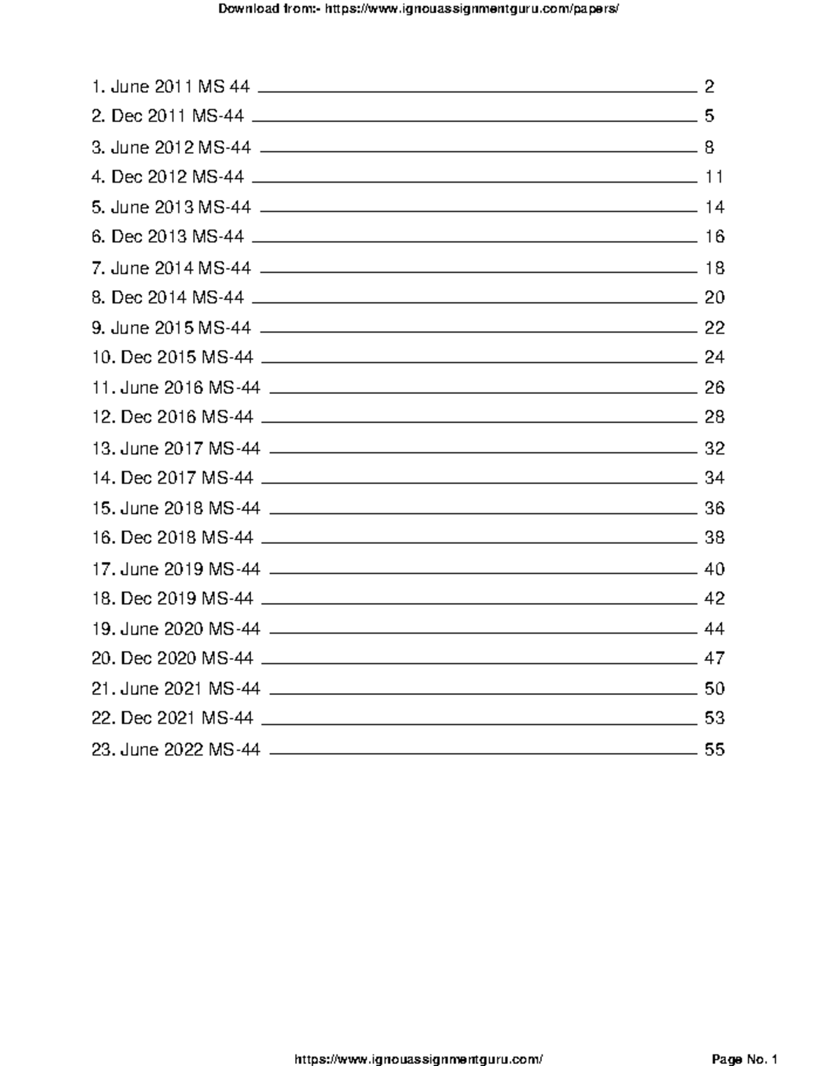 MS-44 by ignouassignmentguru.com - June 2011 MS Dec 2011 MS-44 June ...