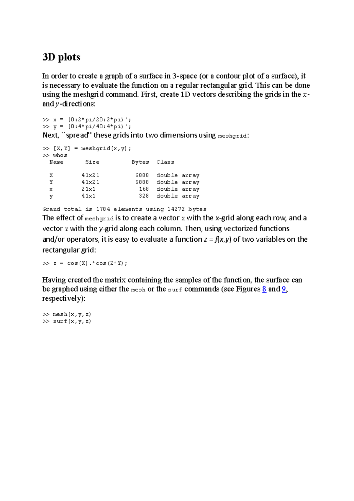 3D plots summary - Machine Learning - 3D plots In order to create a ...