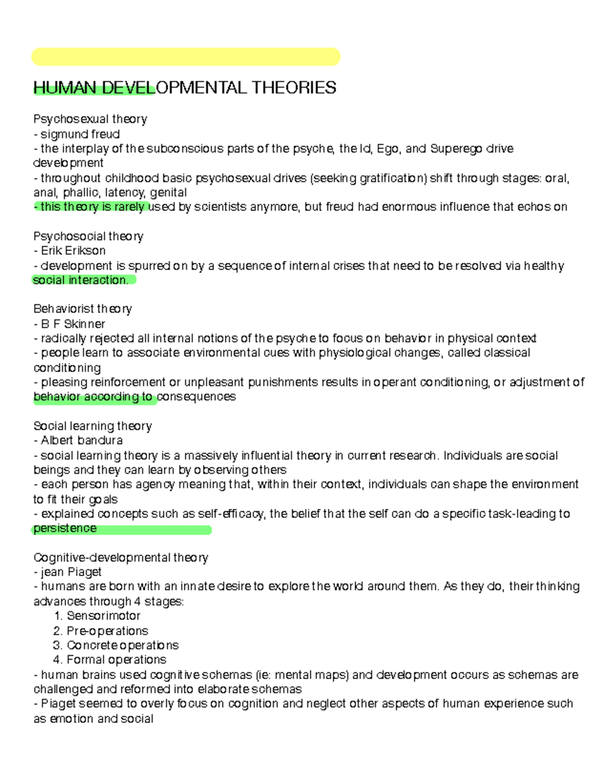 HD FS 102 pg2 - HD FS 102 class notes with Dr. G - HUMAN DEVELOPMENTAL ...
