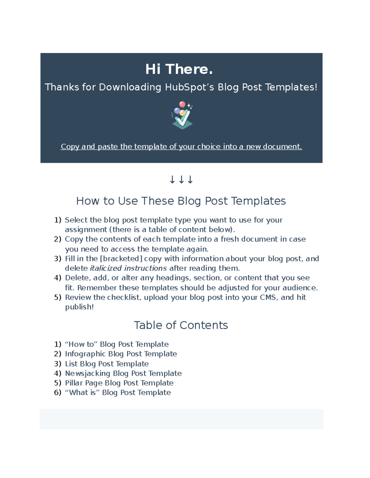 Hub Spot Blog Post Templates - Hi There. Thanks for Downloading HubSpot ...