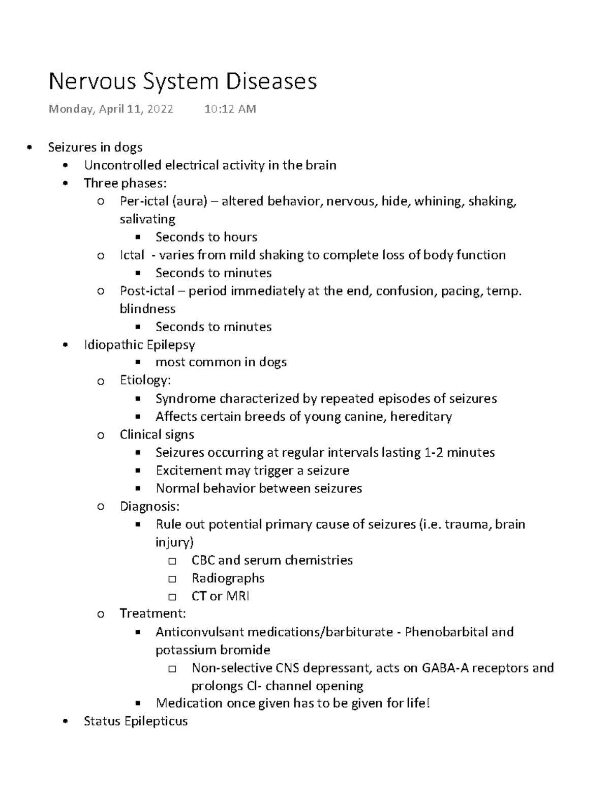 Animal Diseases Nervous System Diseases - Seizures in dogs Uncontrolled ...