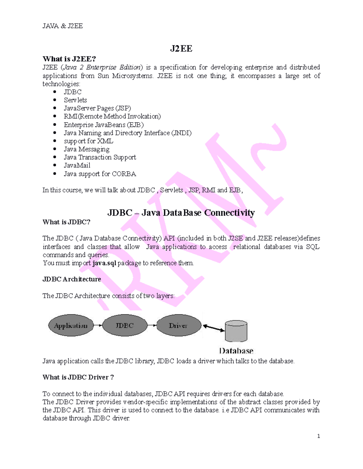 JDBC - J2EE What is J2EE? J2EE (Java 2 Enterprise Edition) is a ...