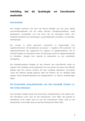 Voorbeeld vragen inleiding fysiologie - Inleiding fysiologie en ...