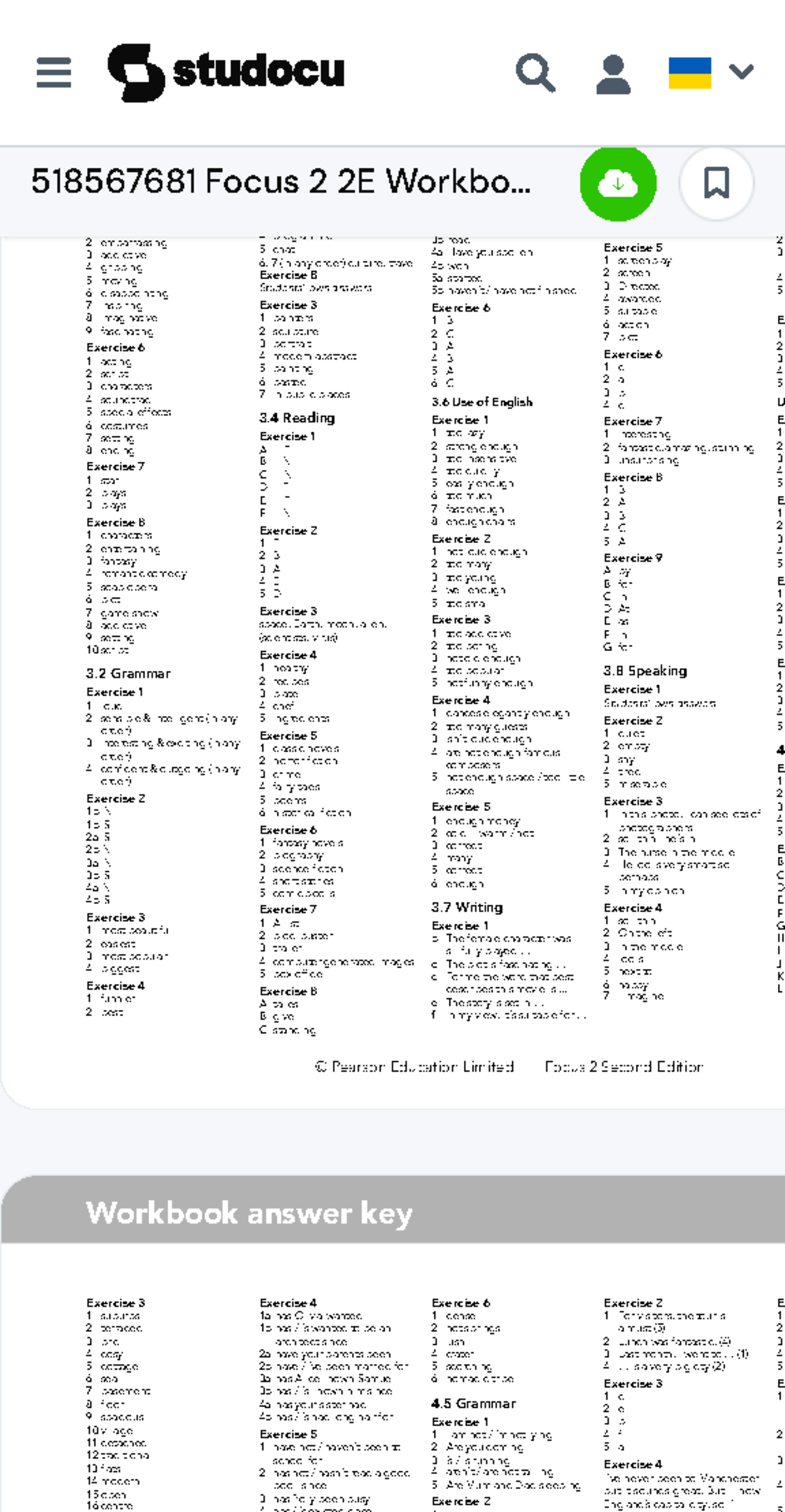 518567681 Focus 2 2E Workbook Answers - 1 Vocabulary Exercise 1 1 unsociable 2 boring 3 relaxed ...