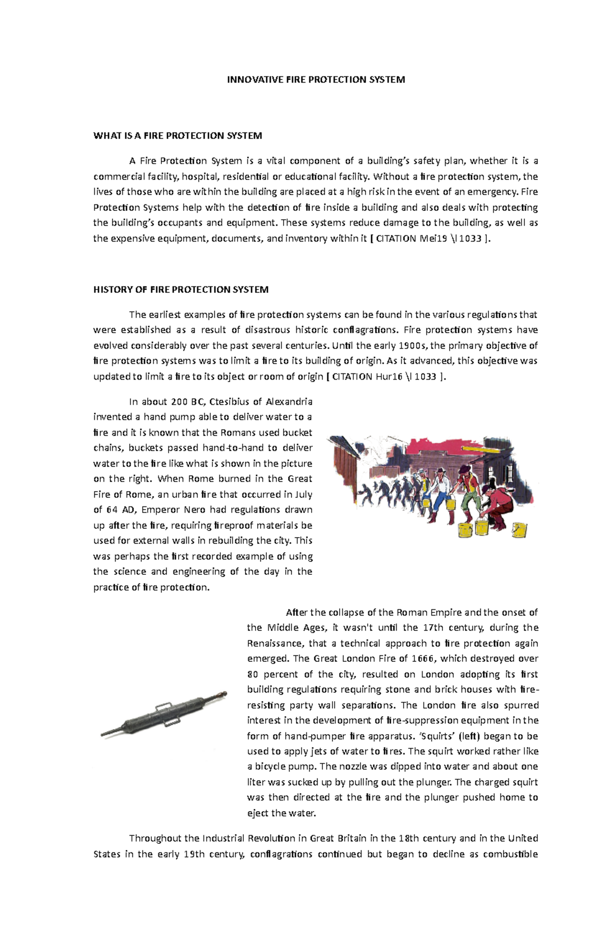 Innovative FIRE Protection System - INNOVATIVE FIRE PROTECTION SYSTEM ...