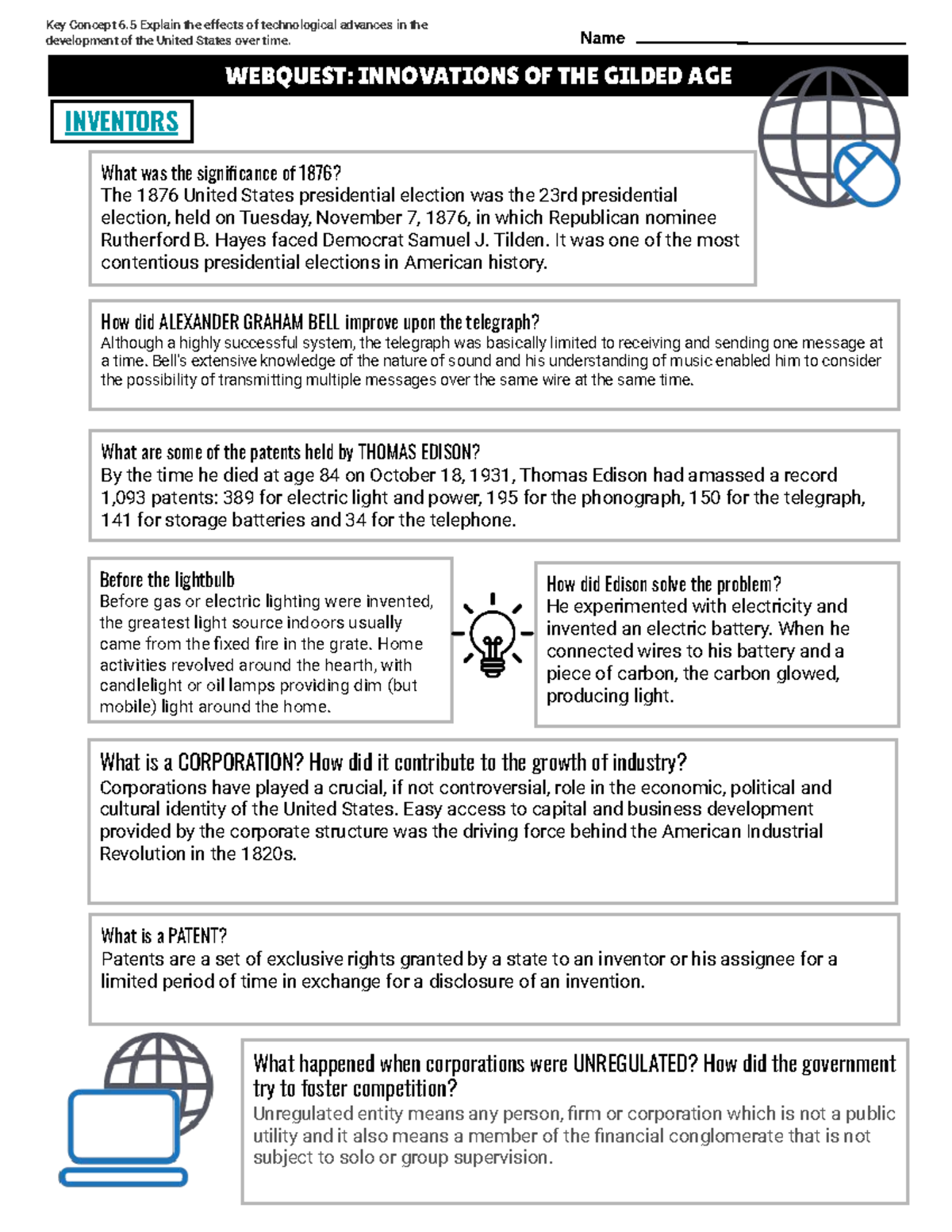 Angelica Leal - Technology Webquest - WEBQUEST: INNOVATIONS OF THE ...