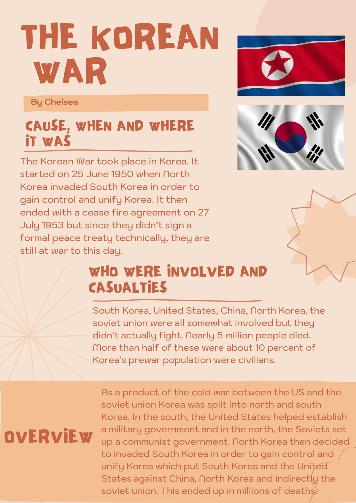 Korean war overview - CAUSE, WHEN AND WHERE IT WAS WHO WERE INVOLVED ...