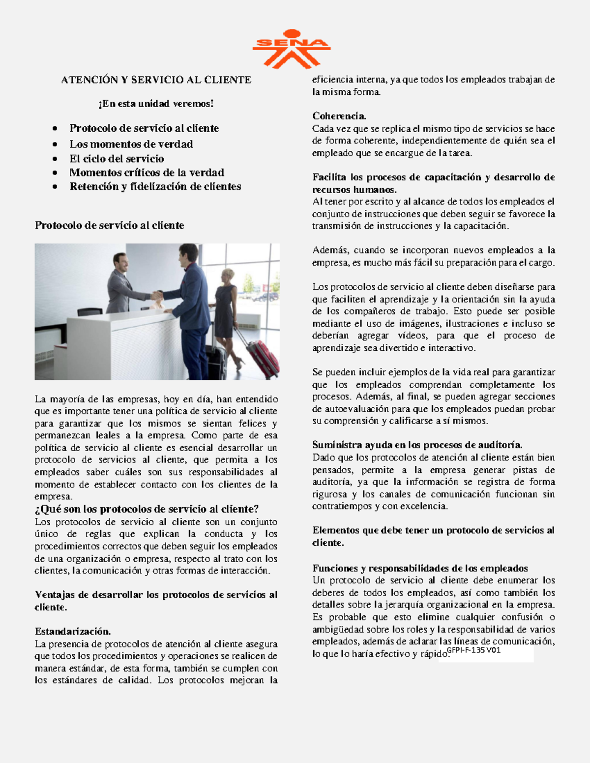 4. Material de apoyo y actividades Servicio al Cliente - GFPI-F-135 V ...