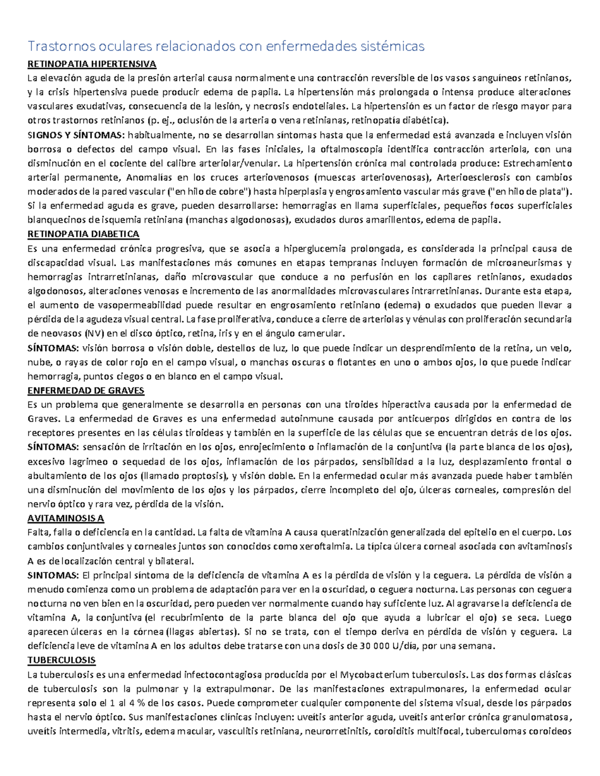 Trastornos oculares relacionados con enfermedades sistémicas - Warning: TT: undefined function ...