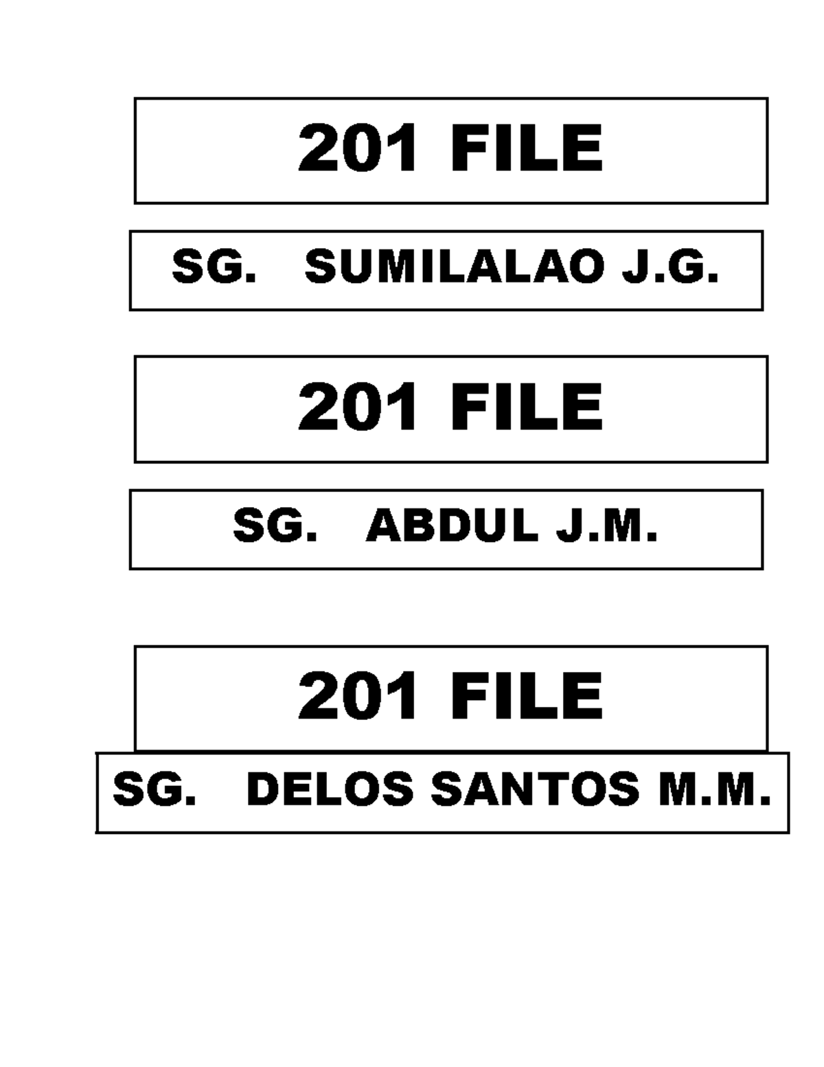 201 FILE Label - BS in Business Management. Major in Marketing ...