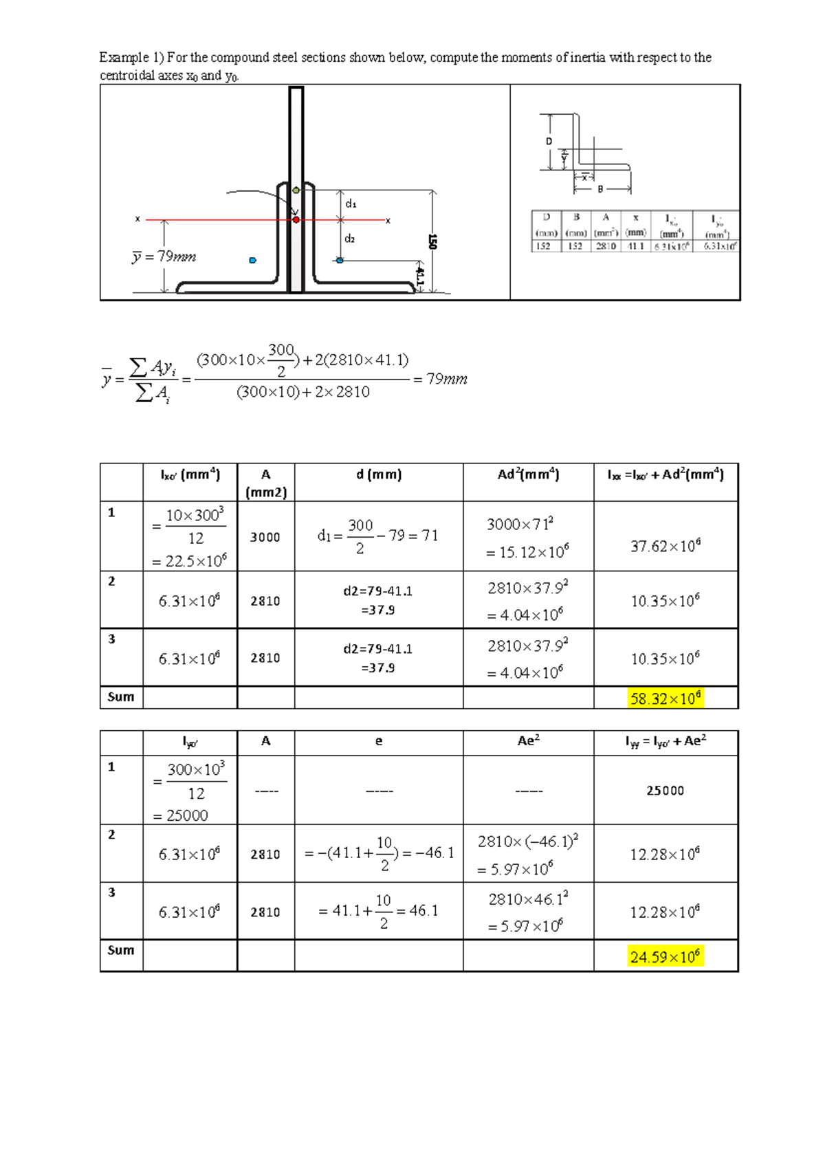 Week 2 compound steel section problems-solutions-typed-1 1987583614 ...