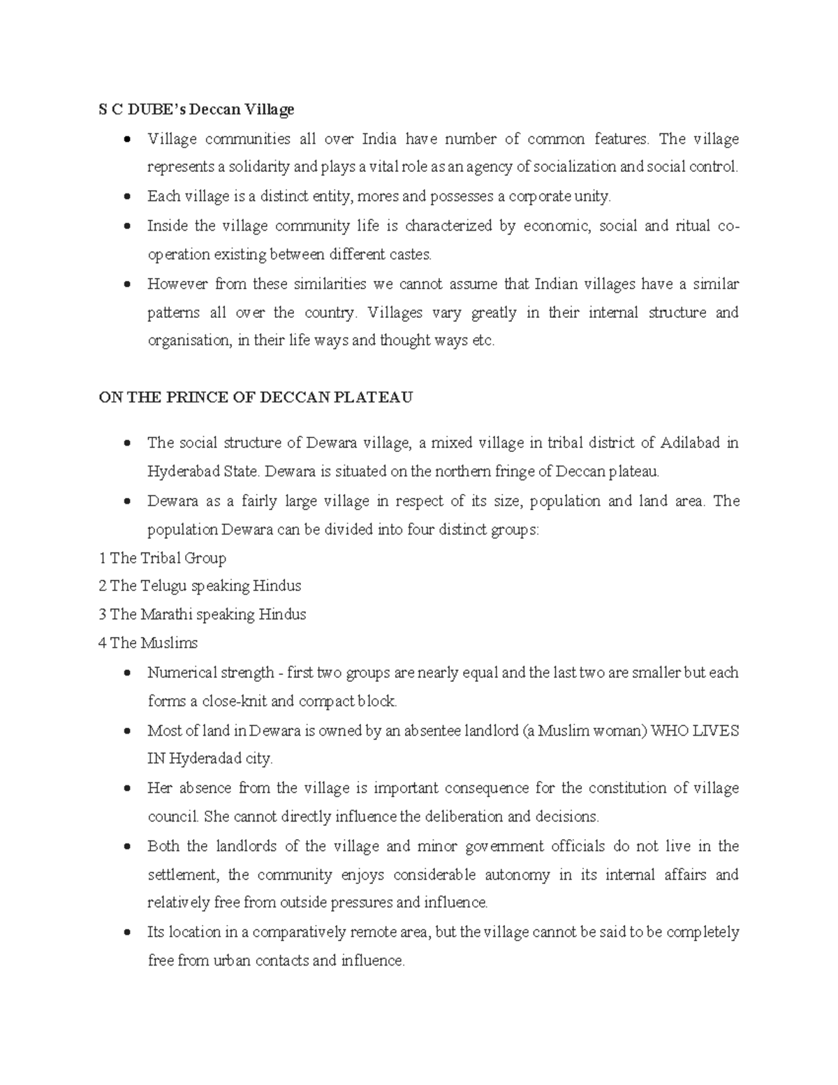 S C Dube's Deccan Village - S C DUBE’s Deccan Village - Village ...