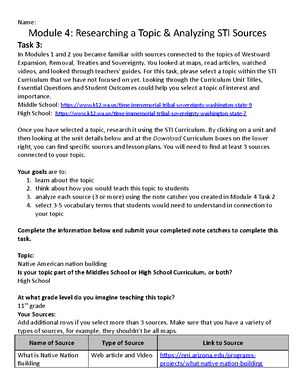 Module 3 Task 1 Notes - Name: Module 3- Preparing for Self-Reflection ...