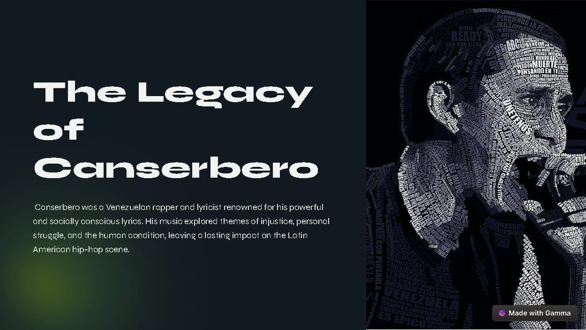 Ingles exposicion presentacion - The Legacy of Canserbero Canserbero ...