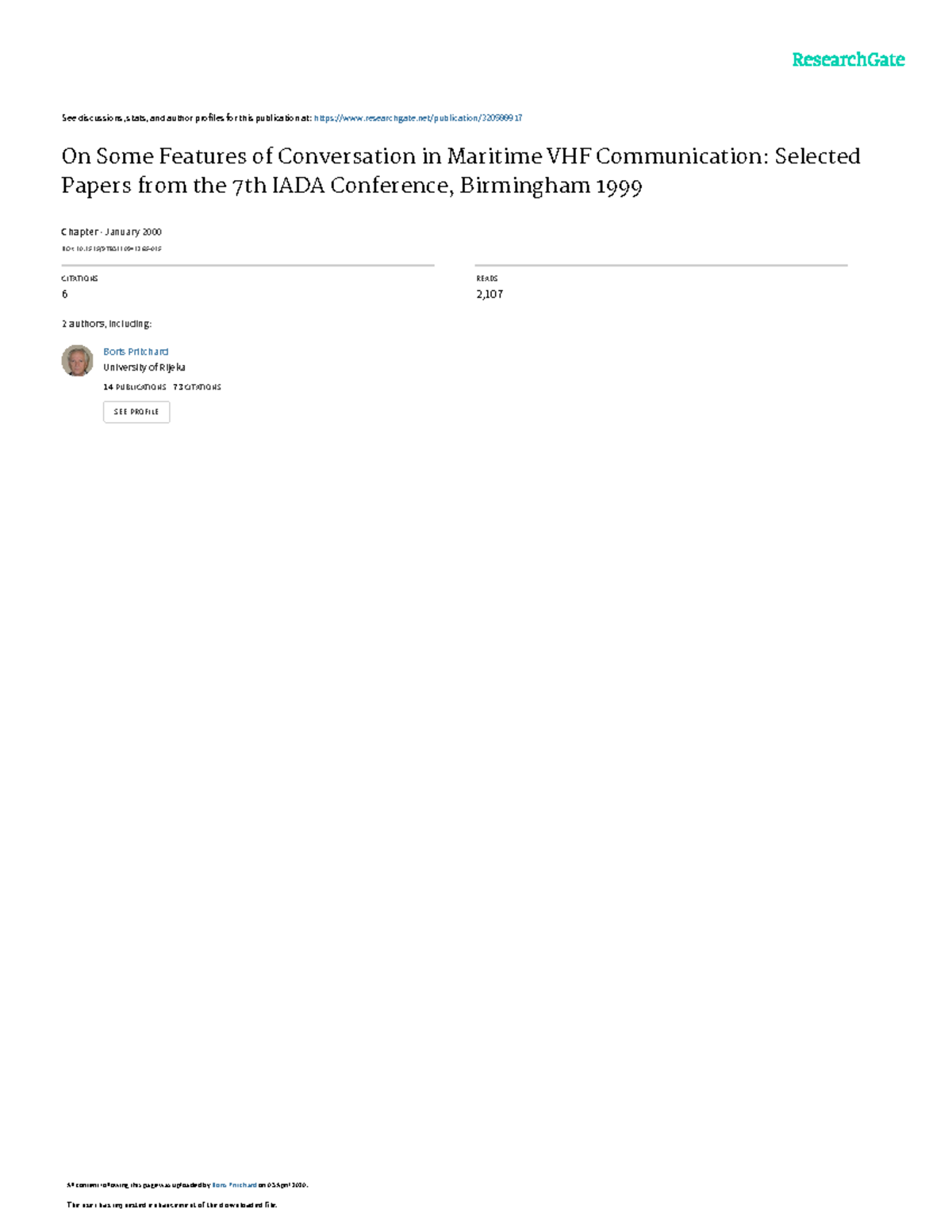 Pritch Kalogj - See discussions, stats, and author profiles for this ...