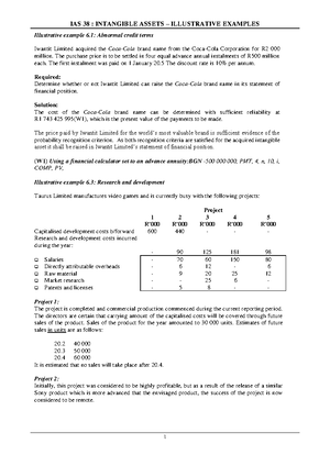 IAS 36 - Impairment of Assets Illustrative Examples pdf - Illustrative ...