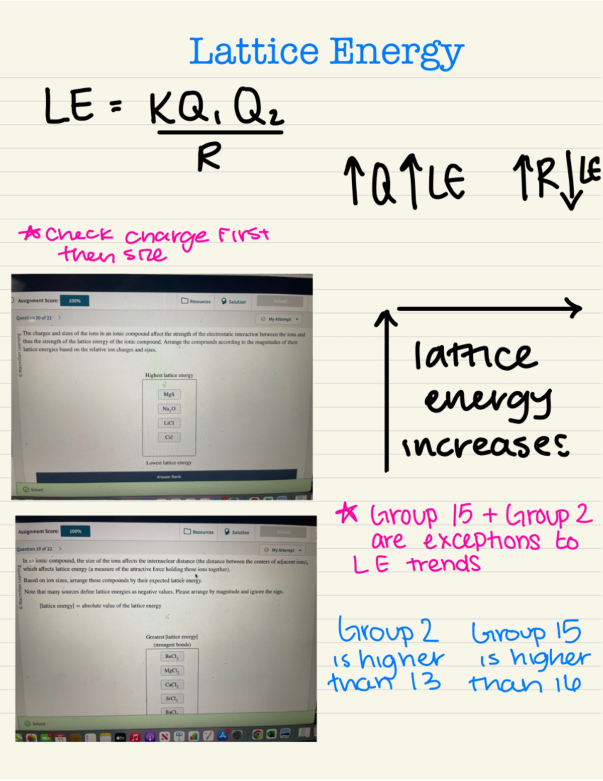 Lattice Energy lecture notes - CHEM 1315 - University of Oklahoma - Studocu