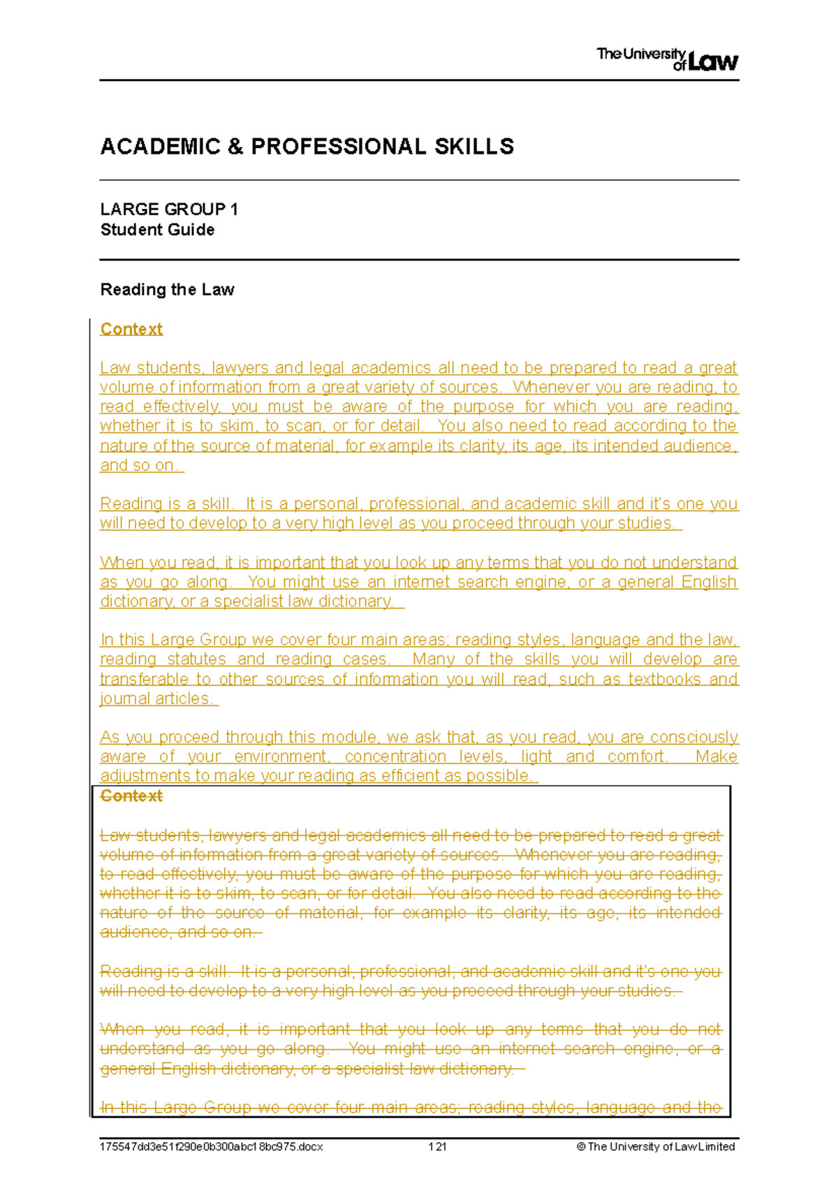Academic and Professional Skills LG1 - ACADEMIC & PROFESSIONAL SKILLS ...