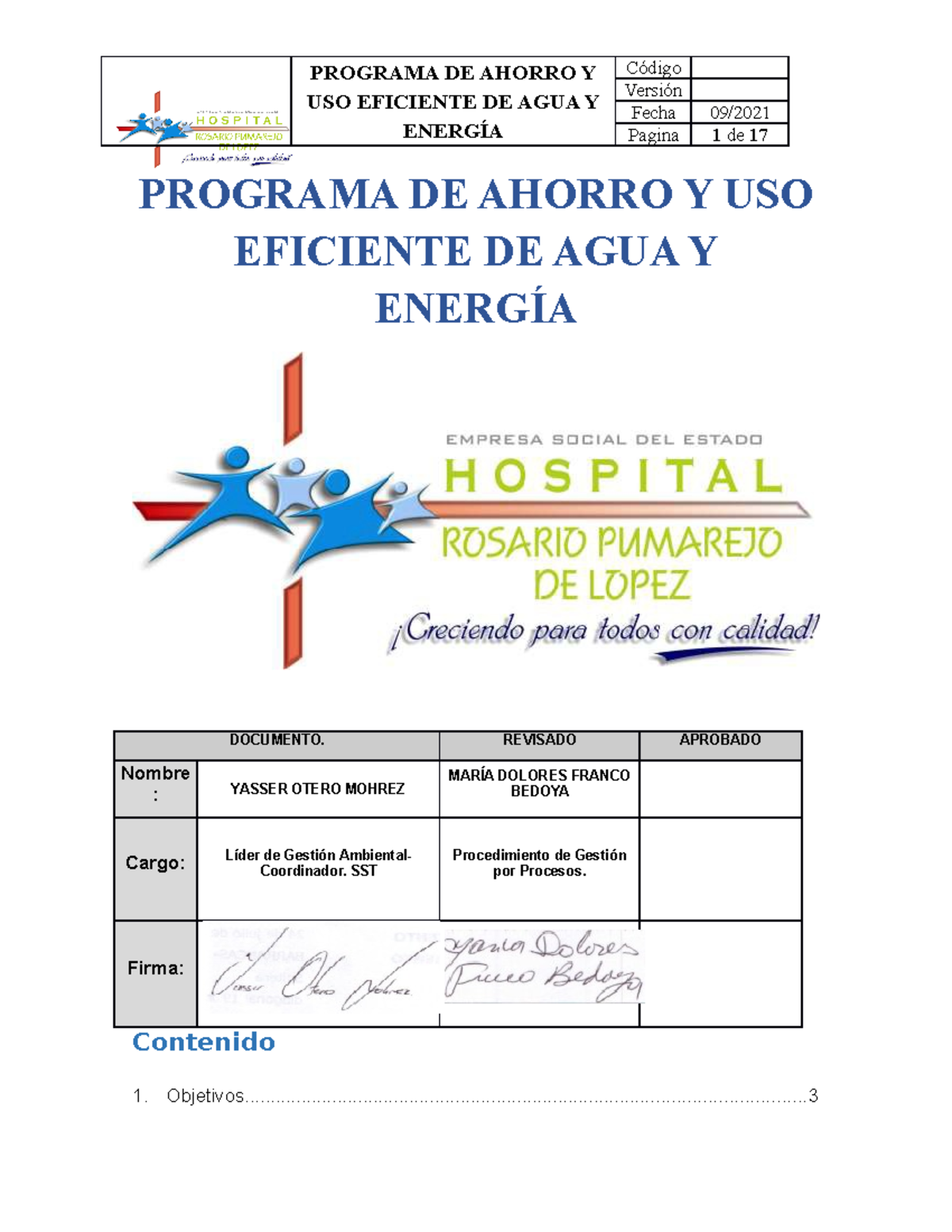 Progama de ahorro y uso eficiente de agua y energía - PROGRAMA DE AHORRO Y USO EFICIENTE DE AGUA ...