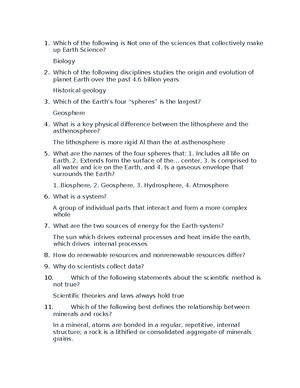 Geology Unit 6 Landscapes Fashioned by Water - External processes ...