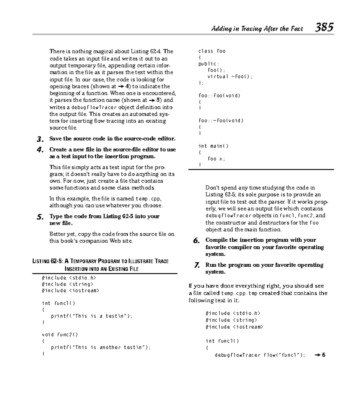 C Timesaving Techniques 76 Adding In Tracing After The Fact 385