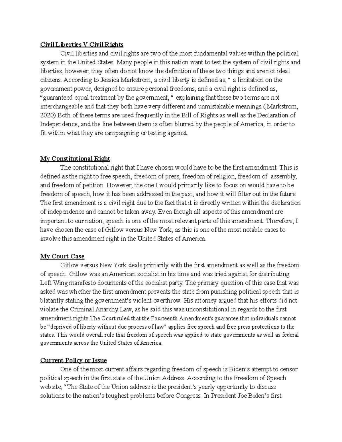 Civil Liberties V Civil Rights - Many people in this nation want to ...