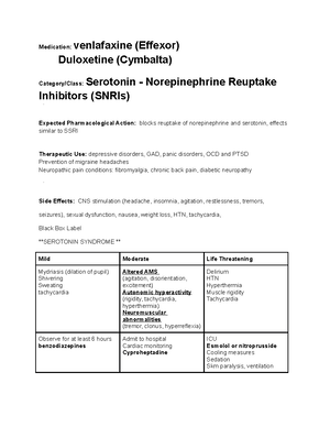 TCAs - TCA - Medication: amitriptyline (Elavil), doxepin (Silenor ...