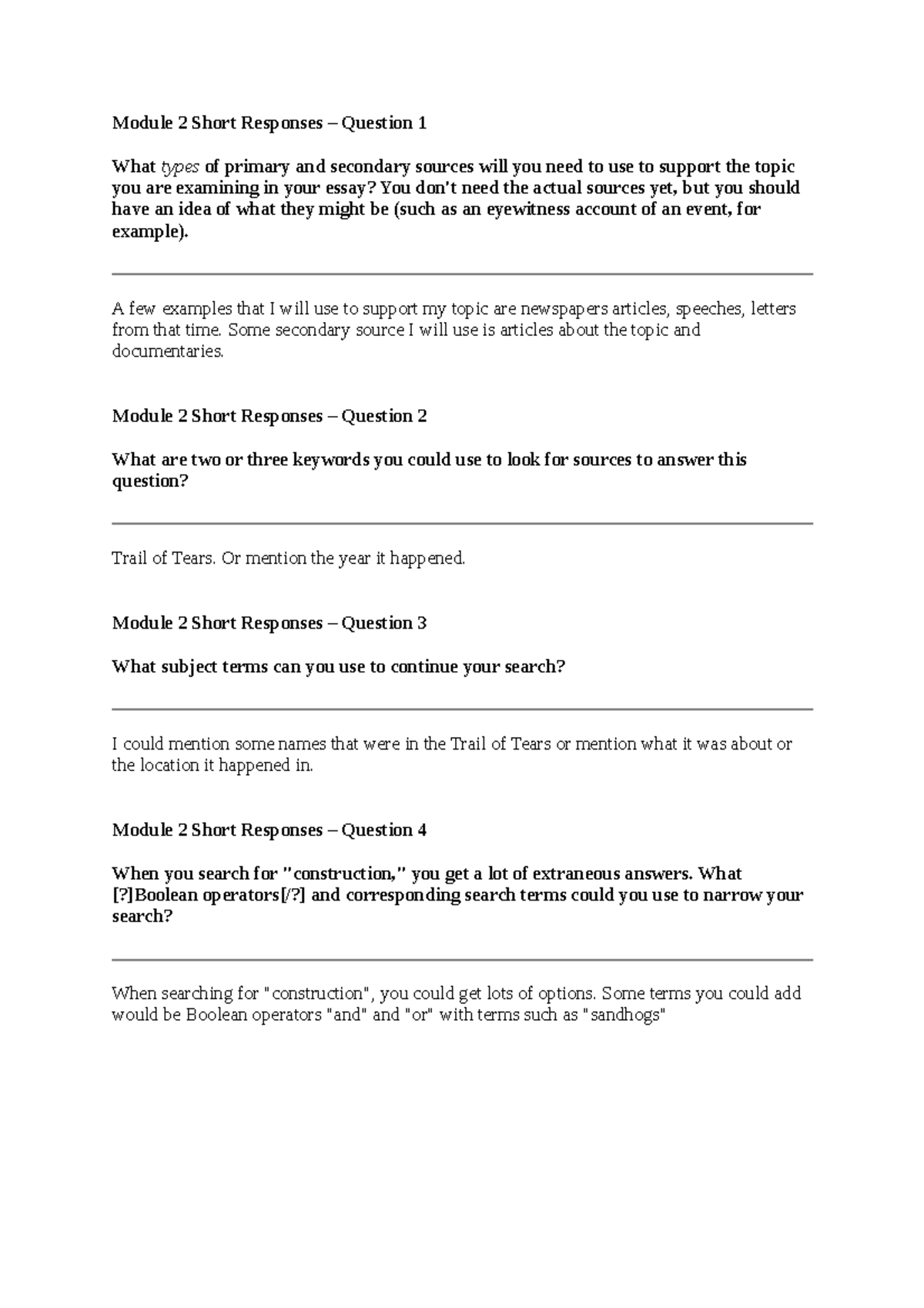 Module 2 Short Responses - Module 2 Short Responses – Question 1 What ...