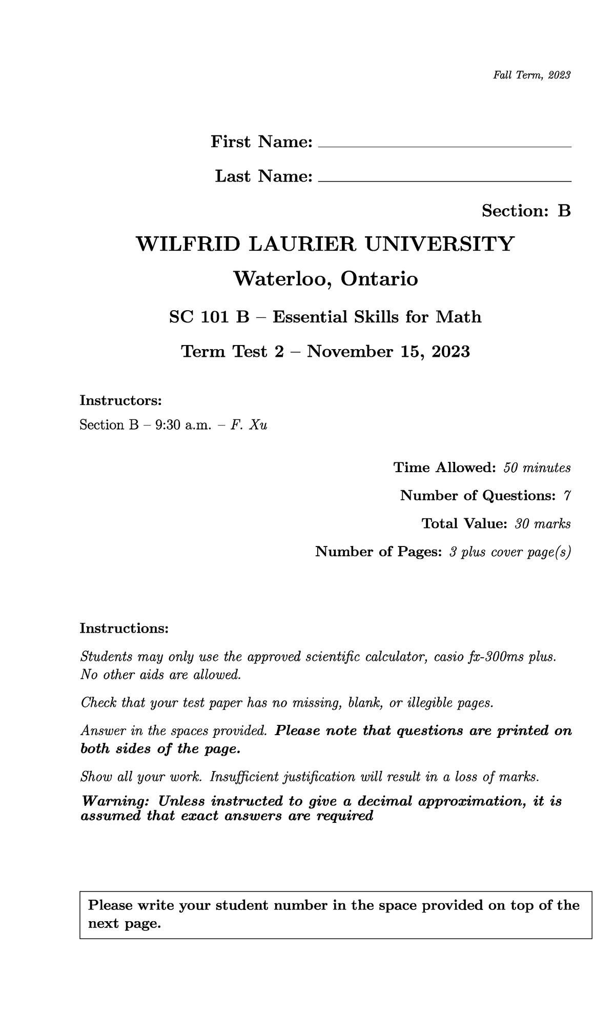 Midterm-SC101-B-2-2023 -Fall-Post Solution - Studocu