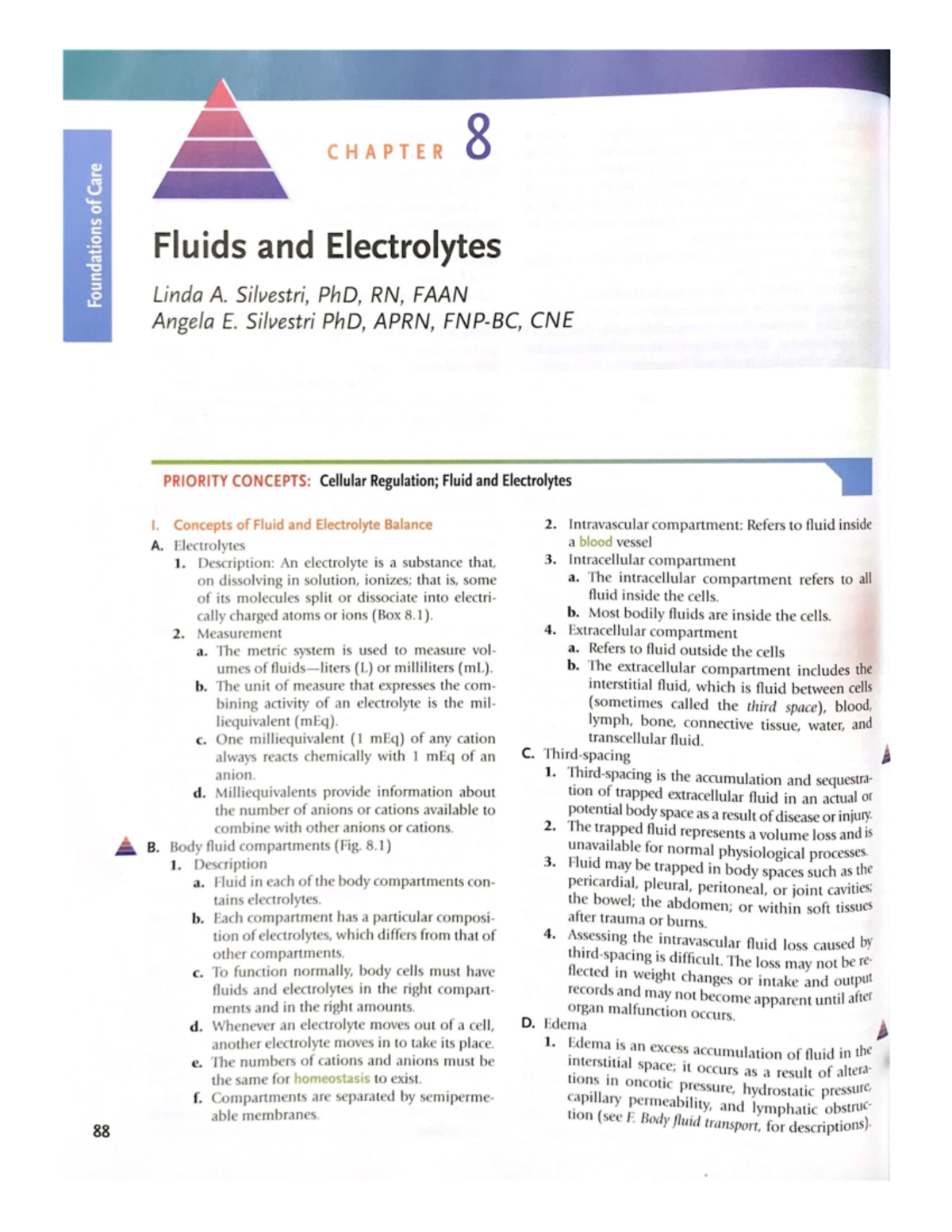 Fluids and electrolytes - Health Science - Studocu