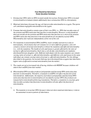 Genetics Exam 1 Lecture Notes - GNS 4133 - Mississippi State - Studocu