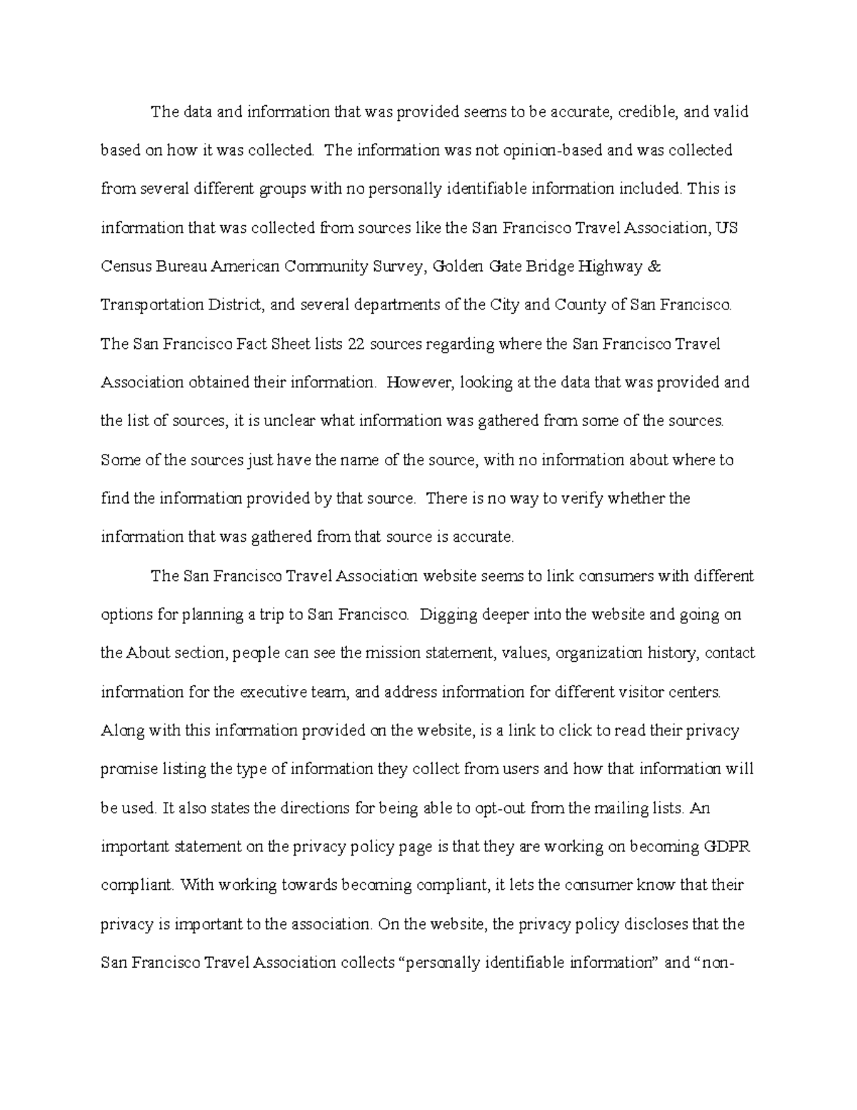 7-2 Project Draft - The data and information that was provided seems to ...